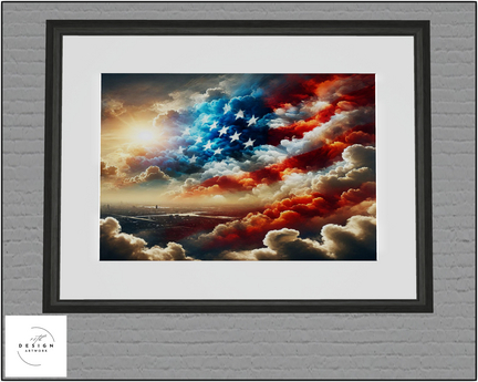 Second Life Marketplace - [15th] DESIGN Art -3 Sky High Flag framed